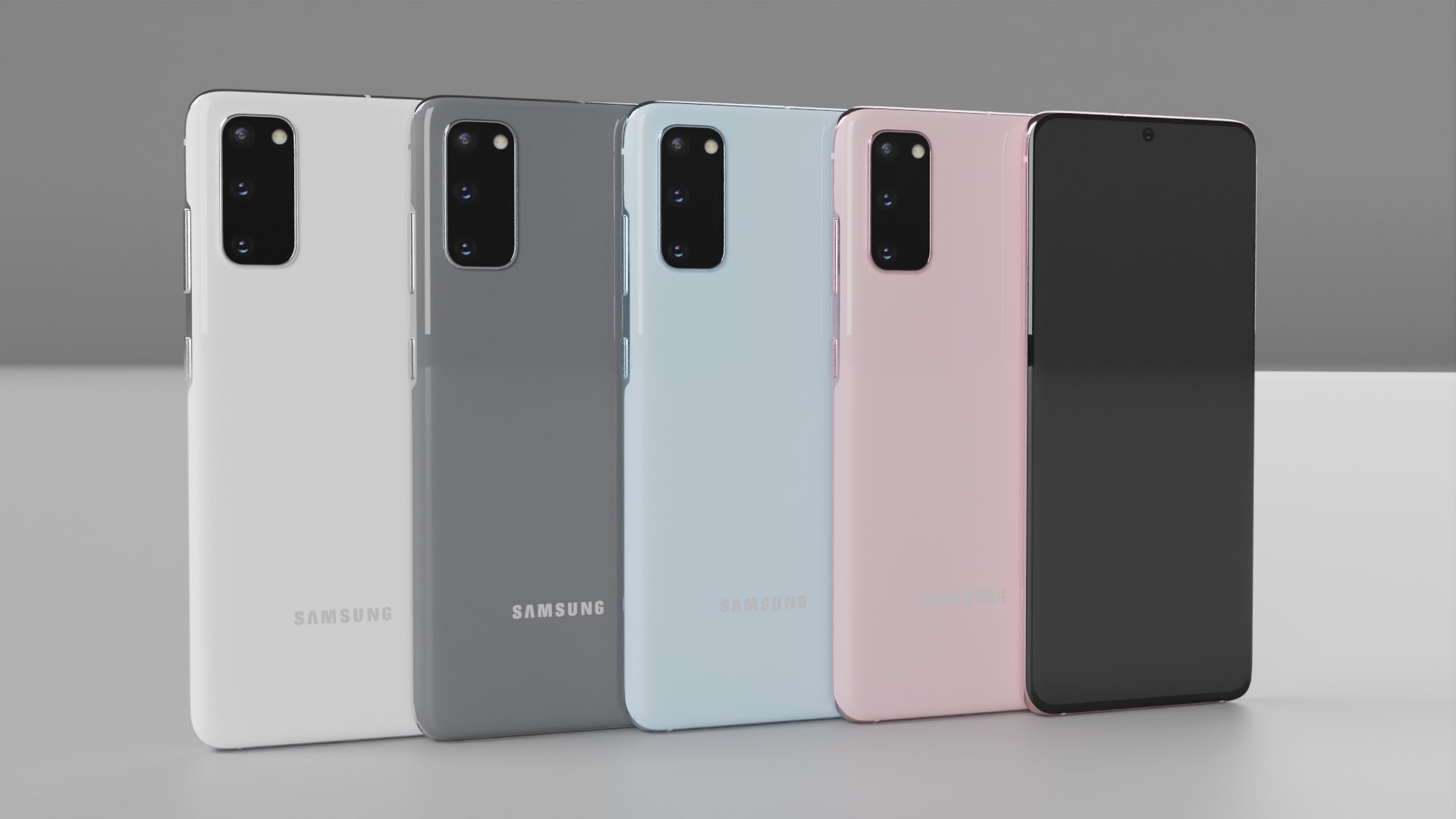 Samsung Galaxy S20 All Colors Smartphone 3D Model - TurboSquid 2095721