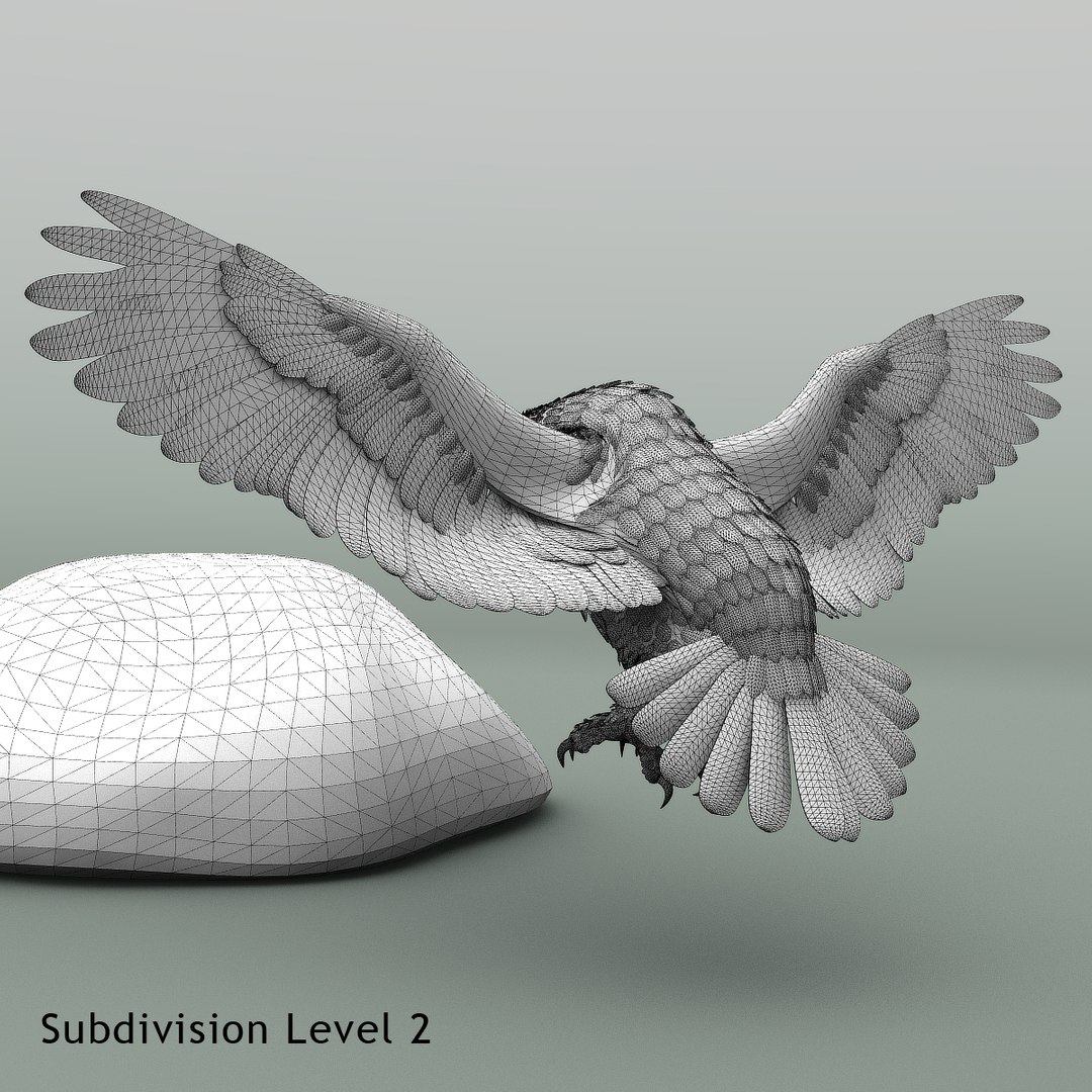 snowy owl 3d model
