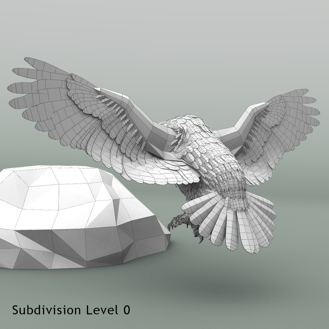 snowy owl 3d model
