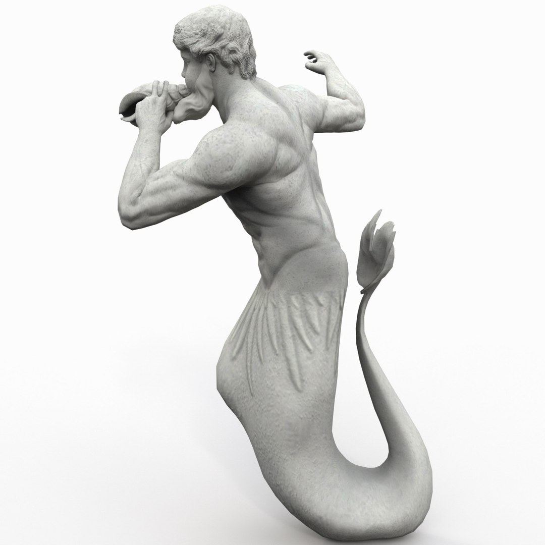 3ds Triton Statue