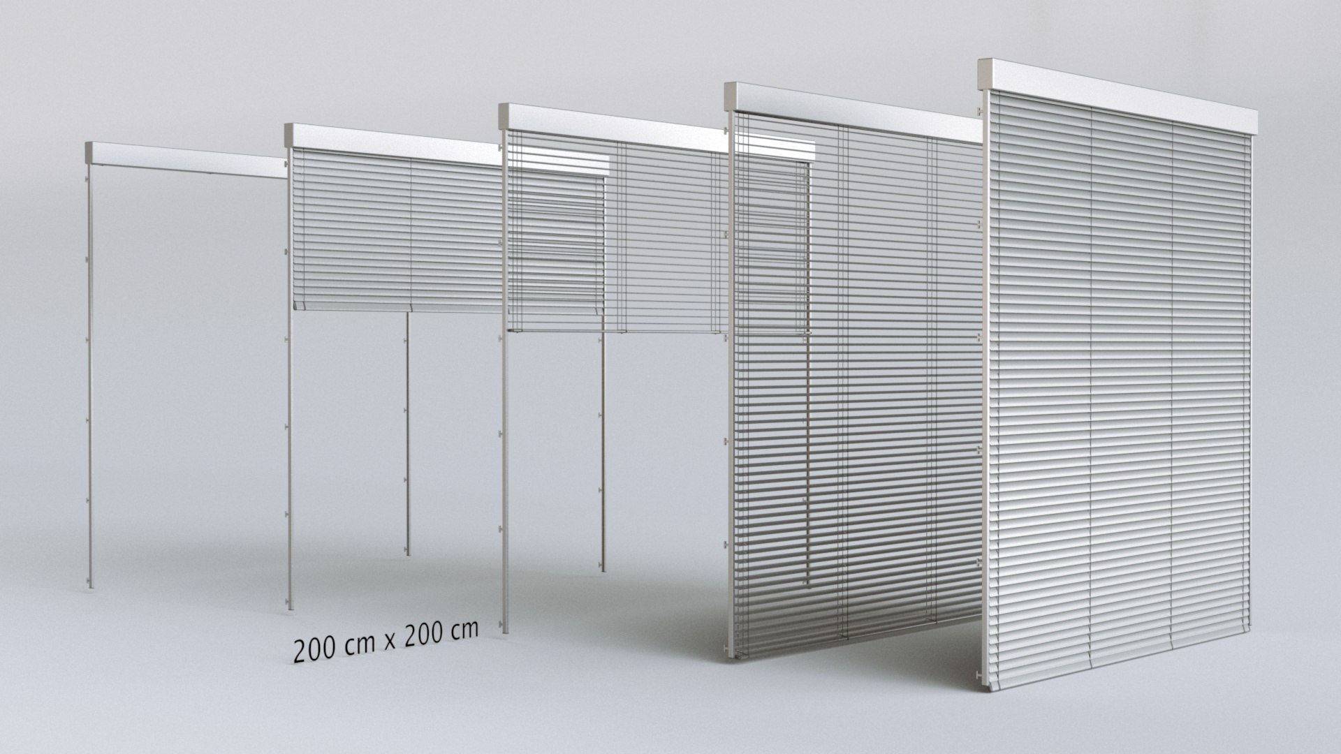 3D venetian blinds rails x - TurboSquid 1583744
