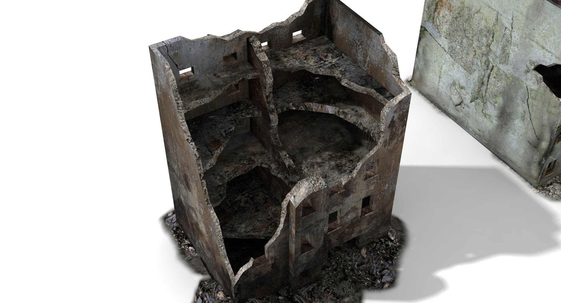 Ruined Building 3 Collections 3d Max
