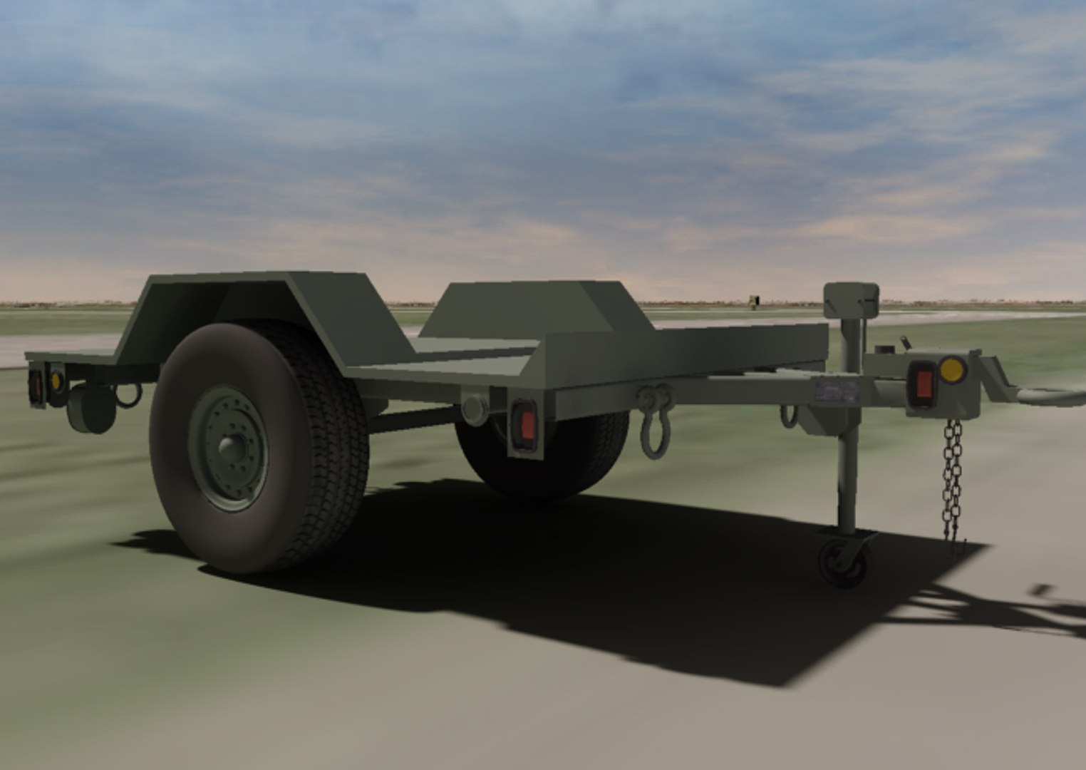 Military Hmmwv Towable Trailer 3d Model