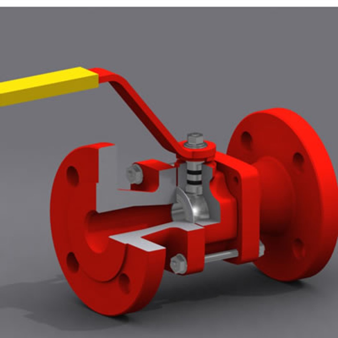 ball valves cup retainers 3d model