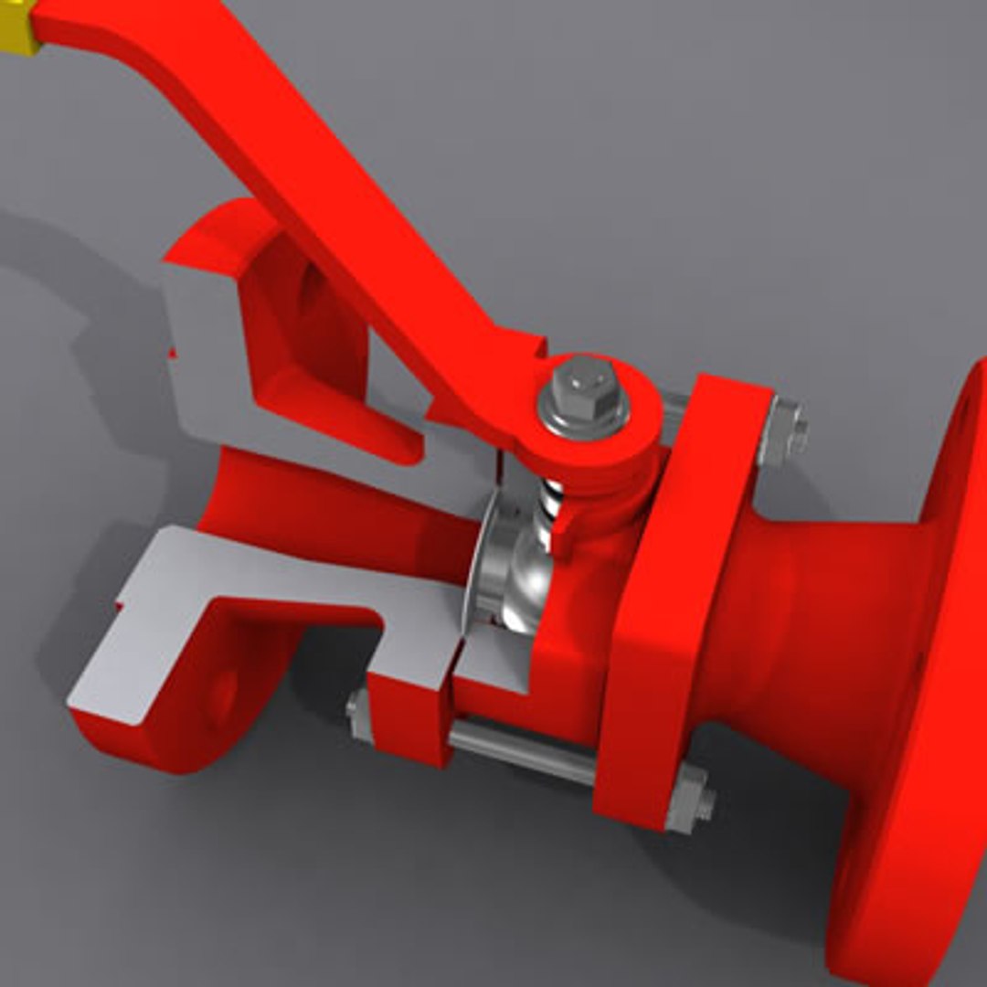 ball valves cup retainers 3d model