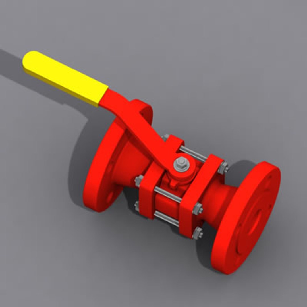 ball valves cup retainers 3d model