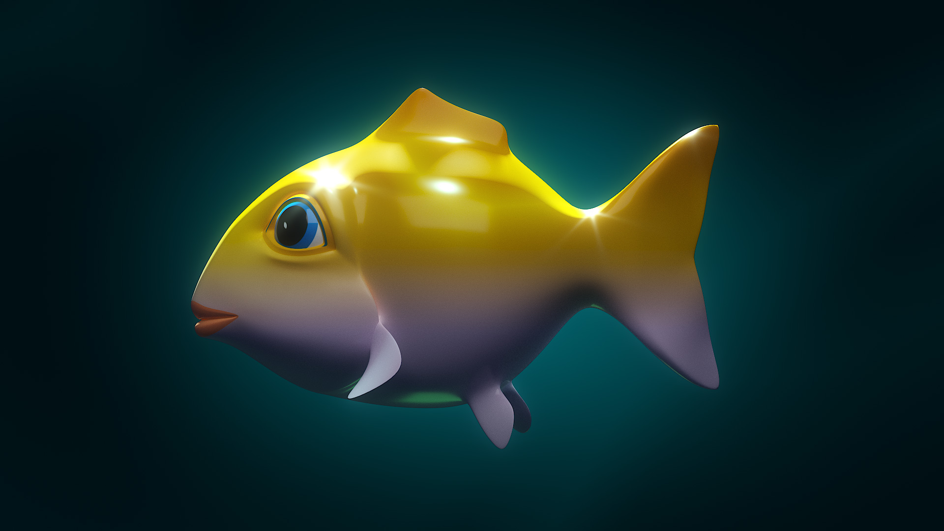 Cartoon fish 3D model - TurboSquid 1655158