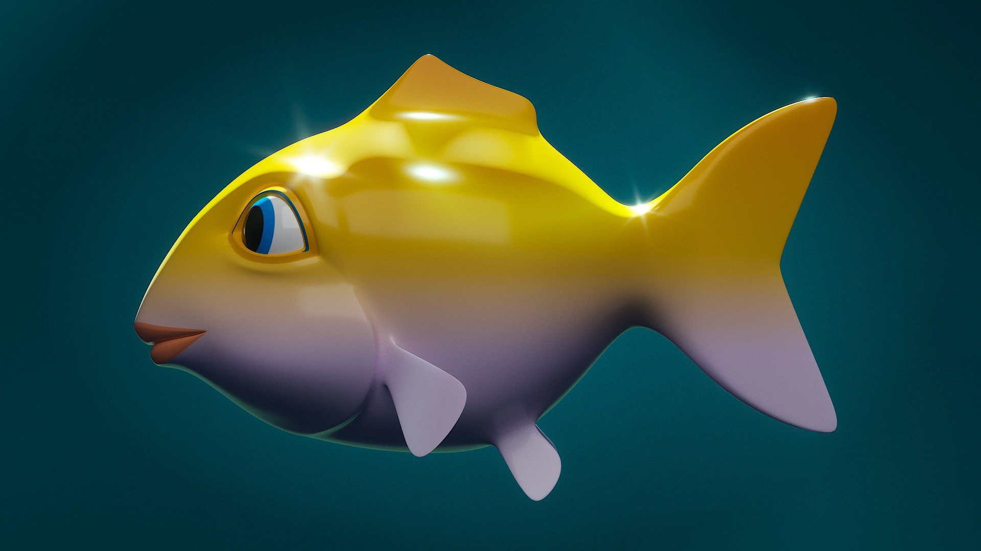 Cartoon fish 3D model - TurboSquid 1655158