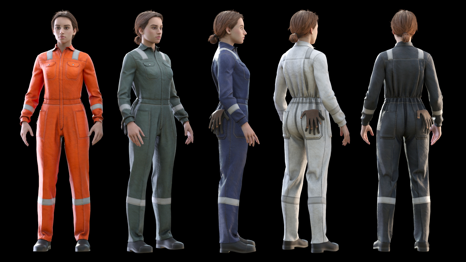 modelo 3d mujer trabajadora - TurboSquid 2116929