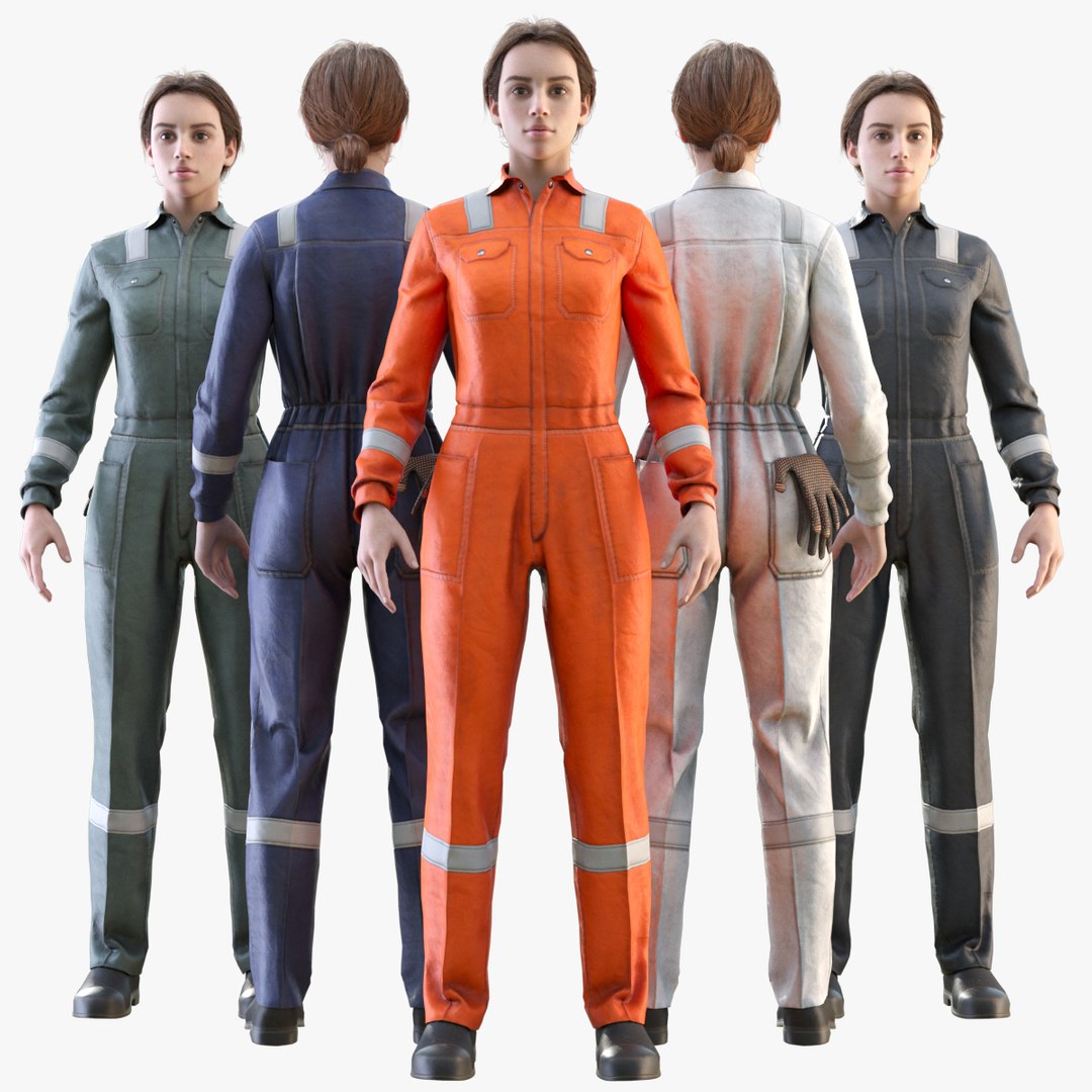 3D Worker Female - TurboSquid 2116929