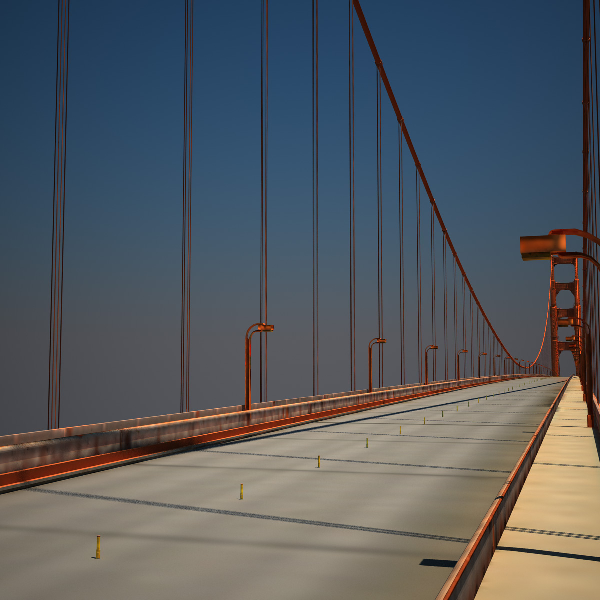 3ds max golden gate bridge architecture