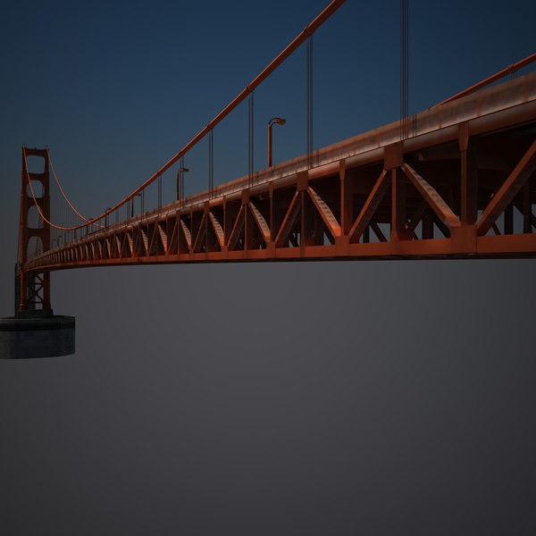 3ds max golden gate bridge architecture