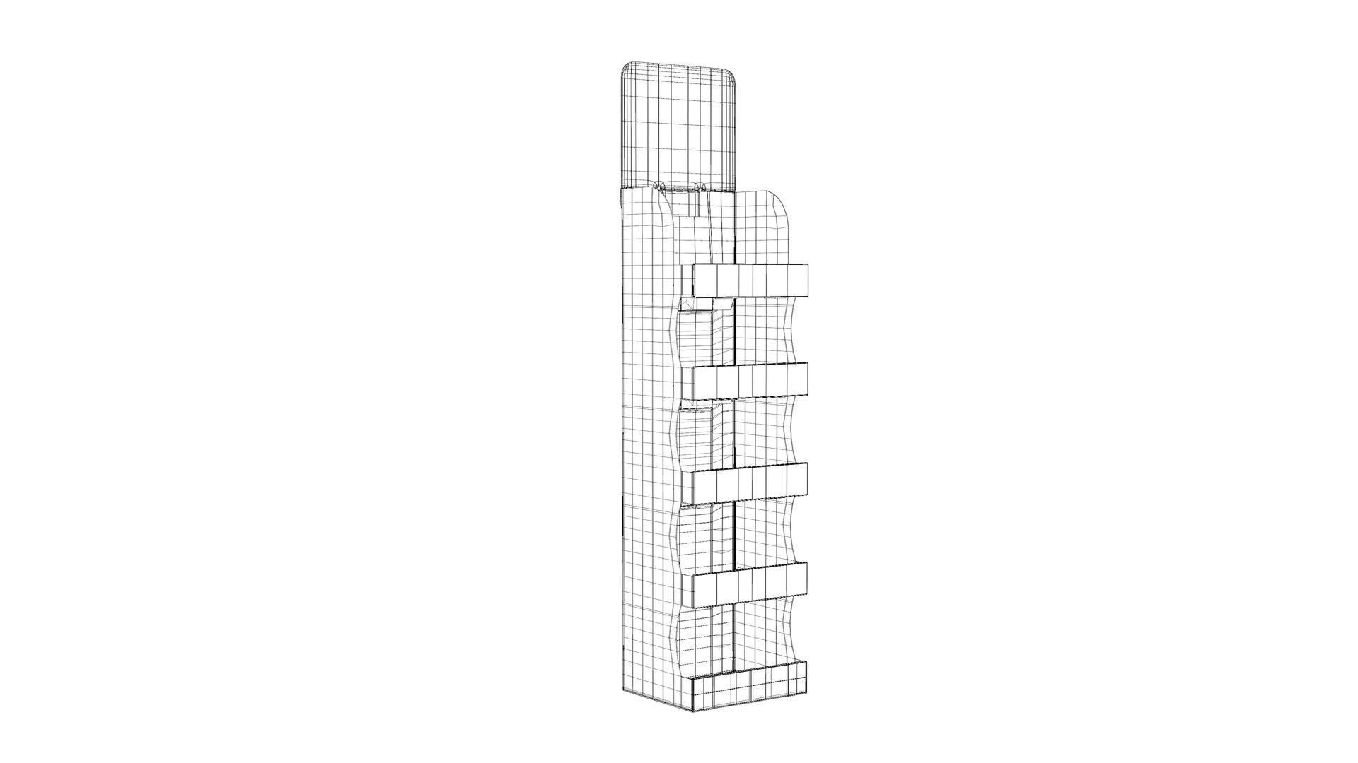 3D Model Cardboard Display Stand - TurboSquid 2386242
