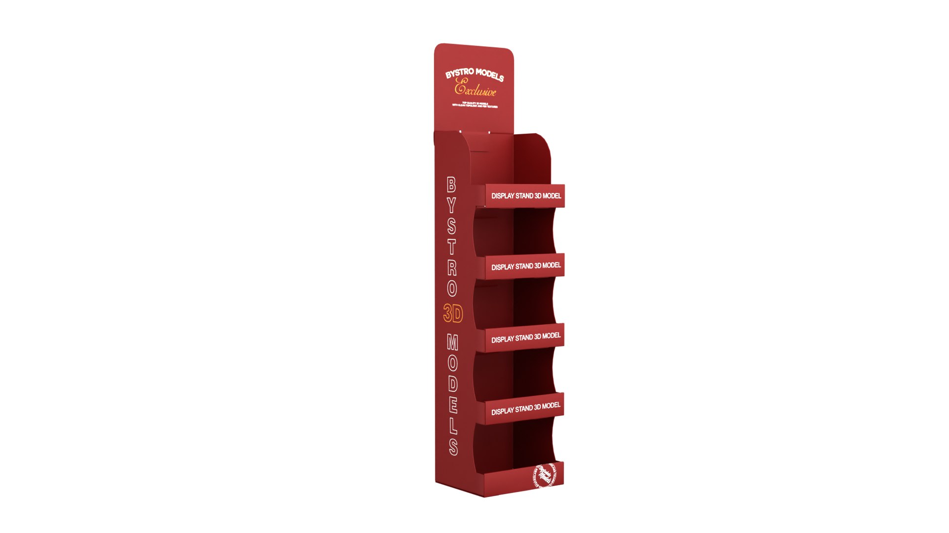 3D Model Cardboard Display Stand - TurboSquid 2386242