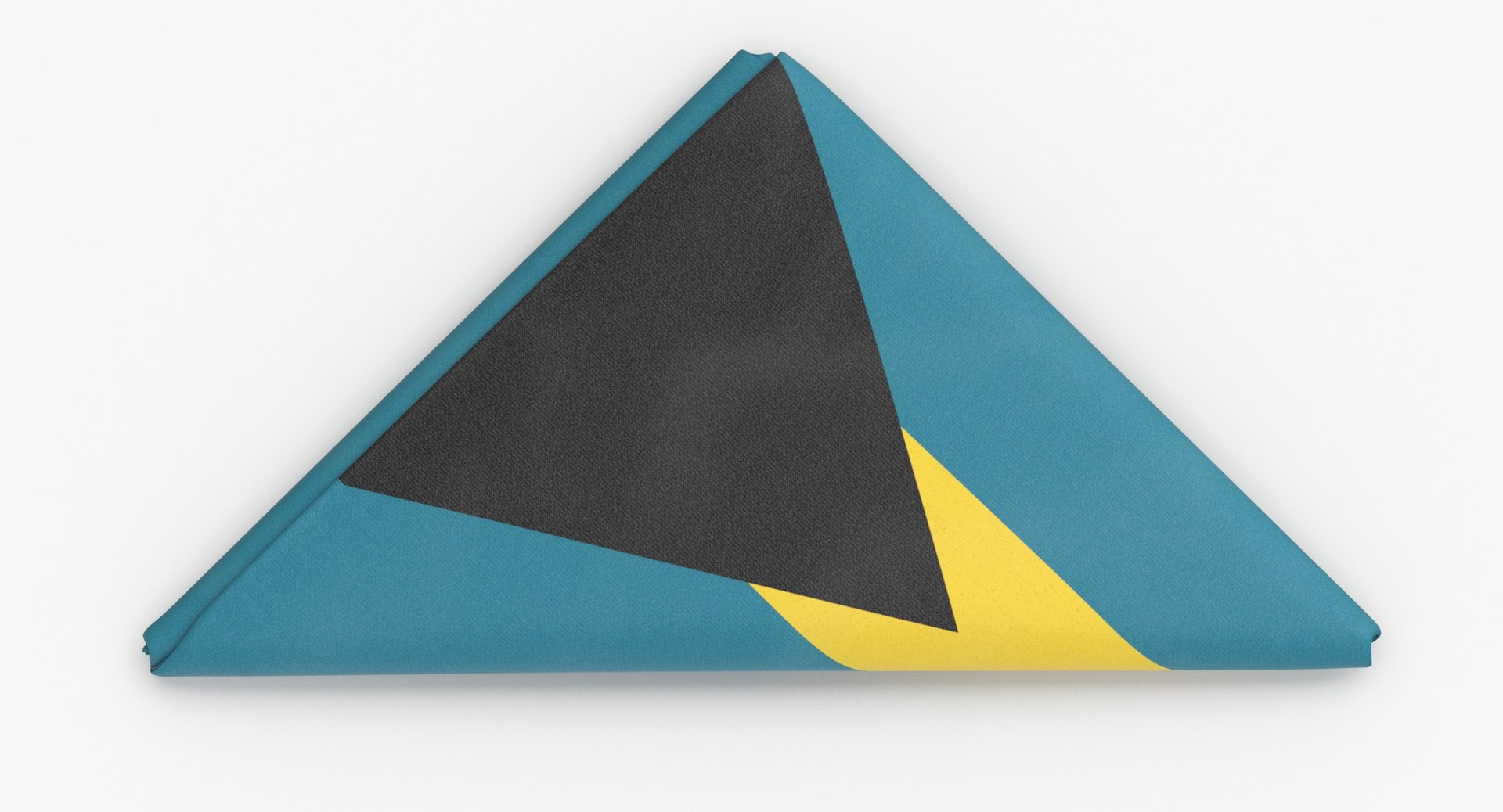 Flag Folded Triangle Bahamas 3D Model - TurboSquid 1573520