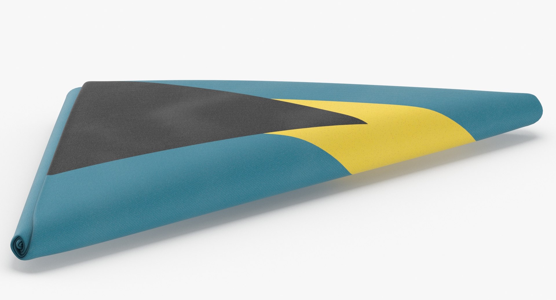 Flag Folded Triangle Bahamas 3D Model - TurboSquid 1573520