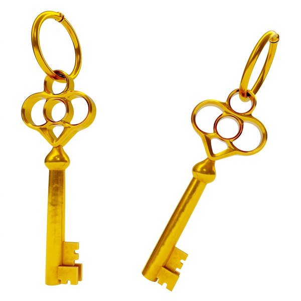 3D Gold key vintage 3d model model - TurboSquid 1976710