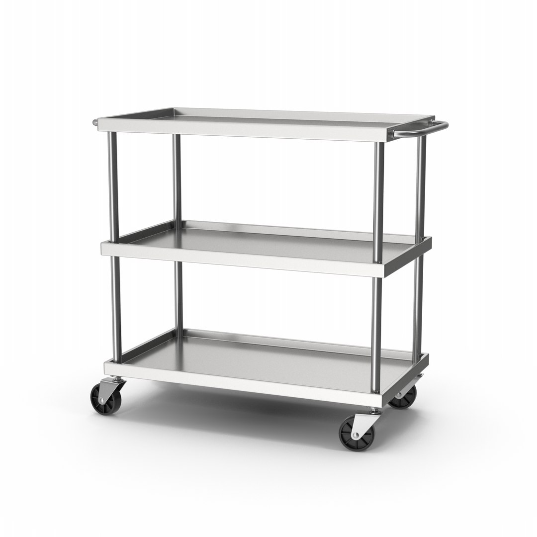 3D Silver Service Trolley - TurboSquid 2168150
