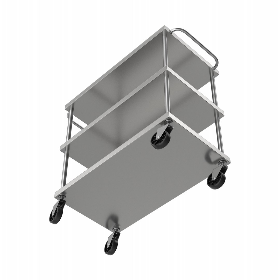 3D Silver Service Trolley - TurboSquid 2168150