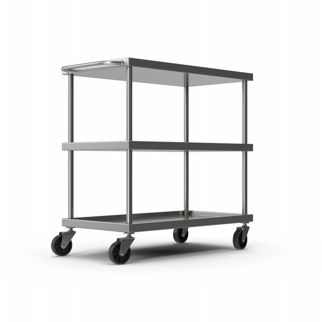 3D Silver Service Trolley - TurboSquid 2168150