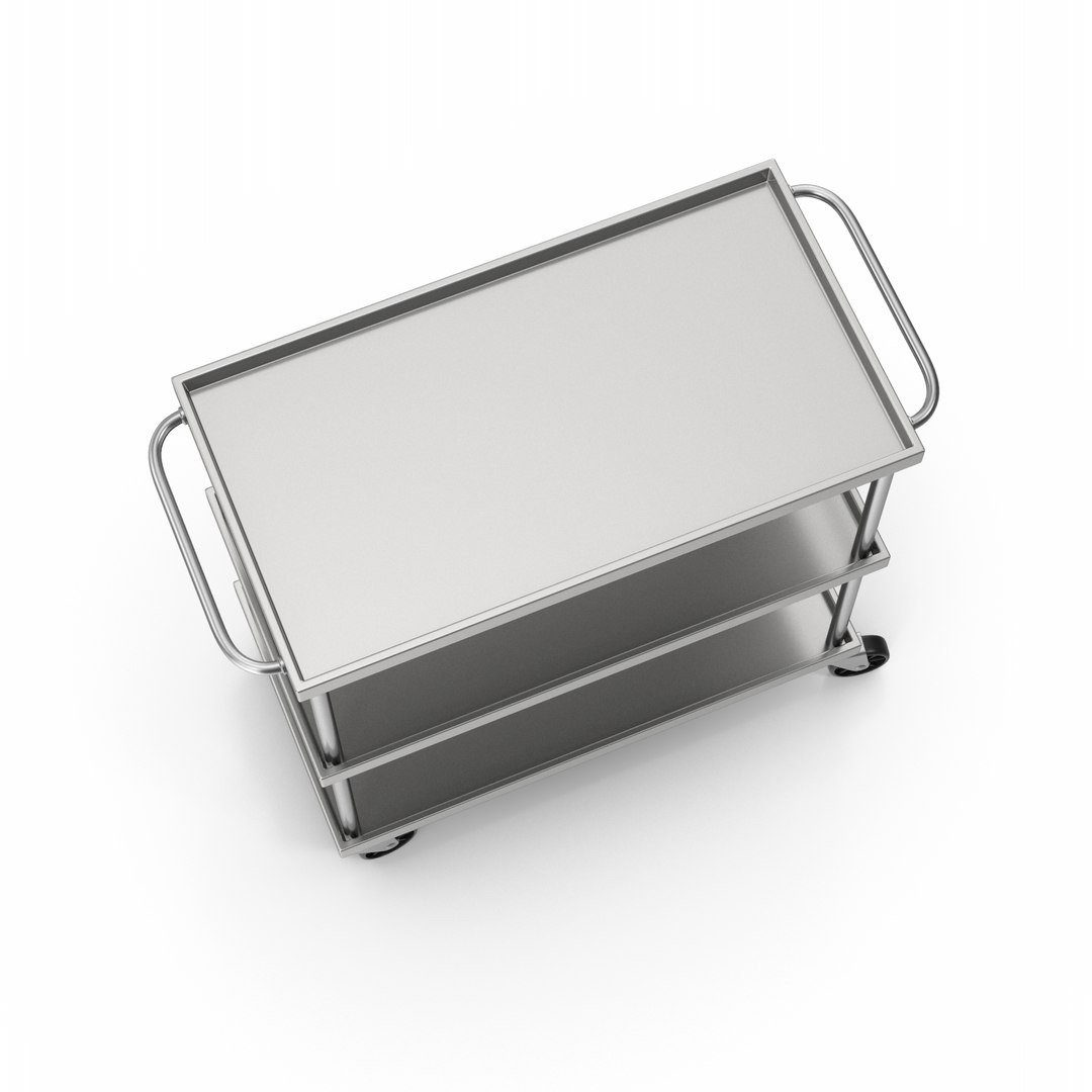 3D Silver Service Trolley - TurboSquid 2168150