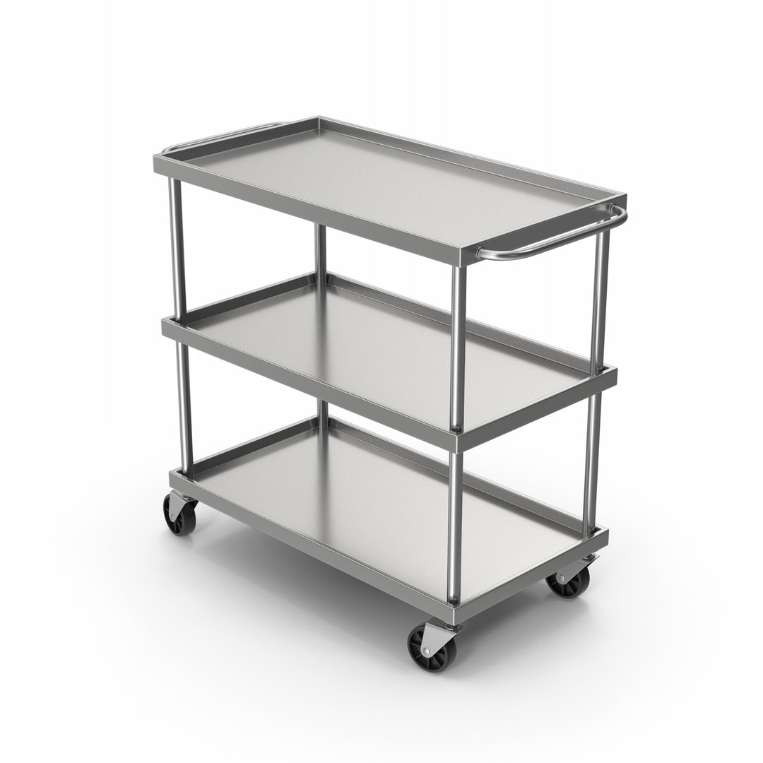 3D Silver Service Trolley - TurboSquid 2168150