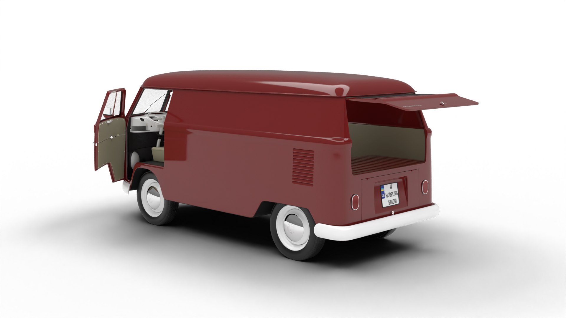 Volkswagen T1 Panel Van 1950 HQ Model - TurboSquid 2390144