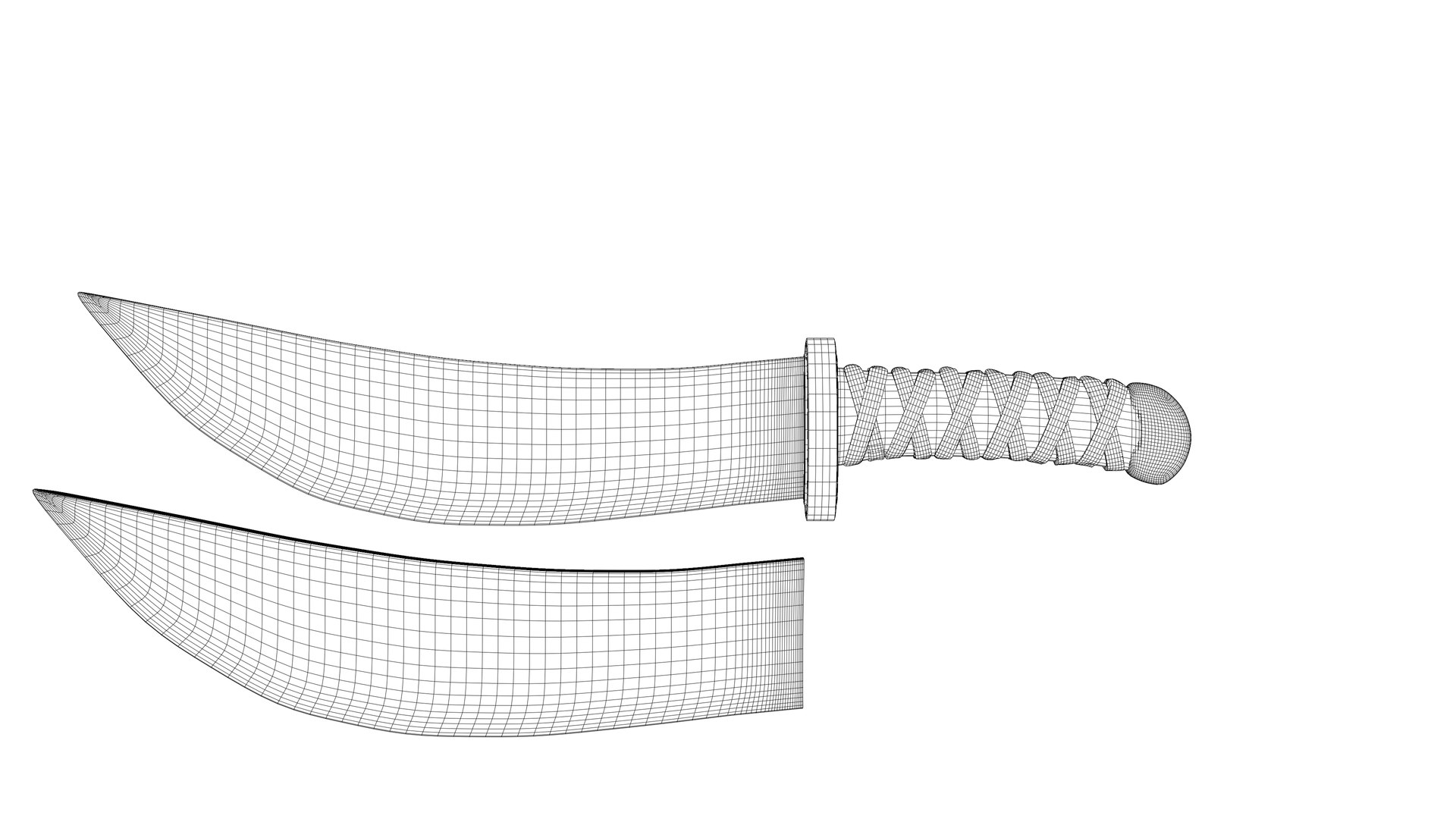 Medieval Damascus War Dagger 3D Model - TurboSquid 2359677