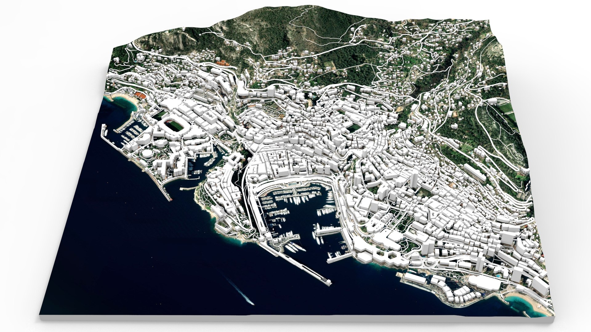 Cityscape Monaco France 3D Model - TurboSquid 2257722