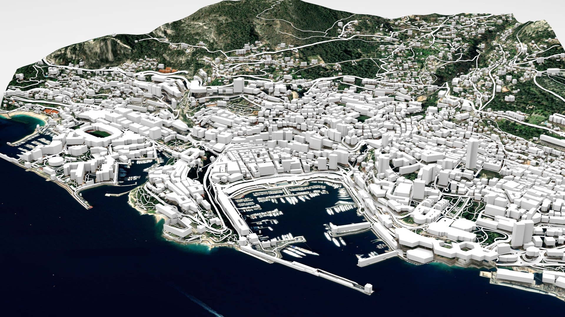 Cityscape Monaco France 3D Model - TurboSquid 2257722