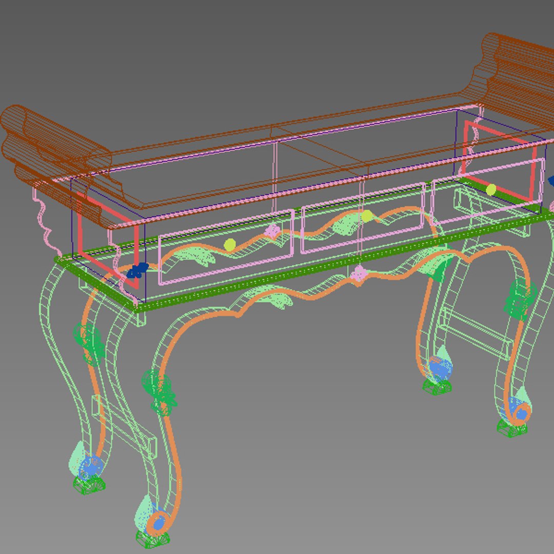 Table Chinese 3d Model