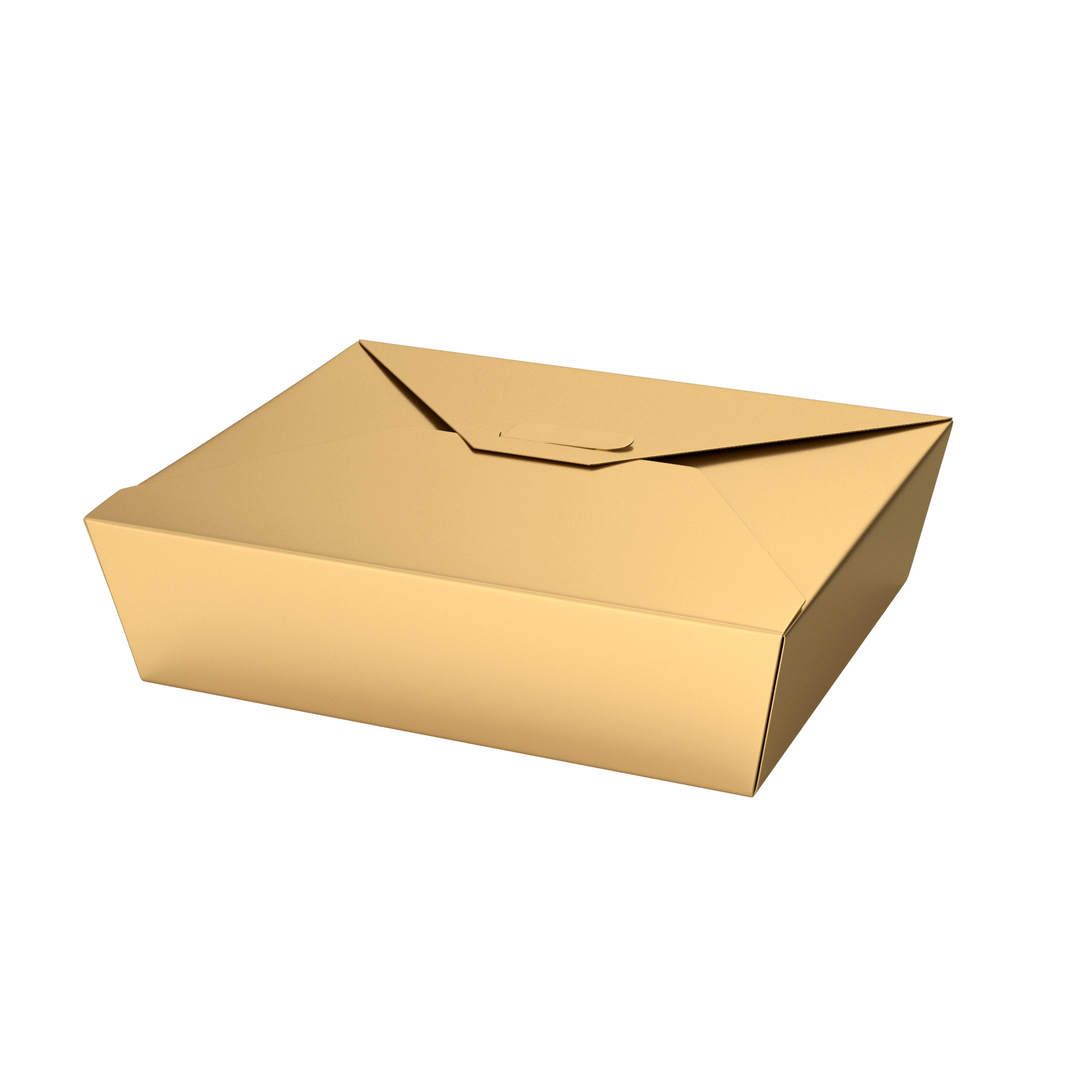 Gold Food Container 2 3D Model - TurboSquid 2038215