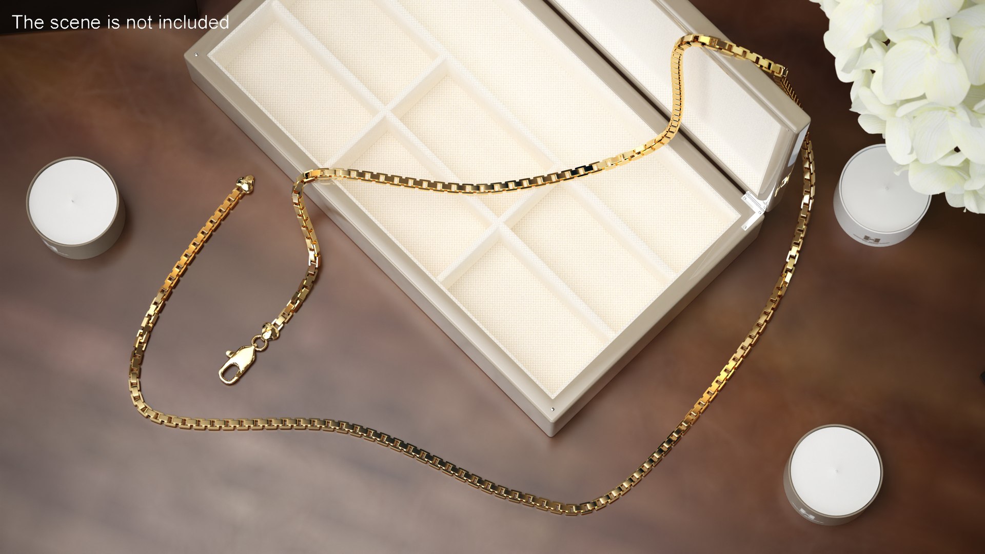 Gold Box Chain Rigged 3D - TurboSquid 2115712