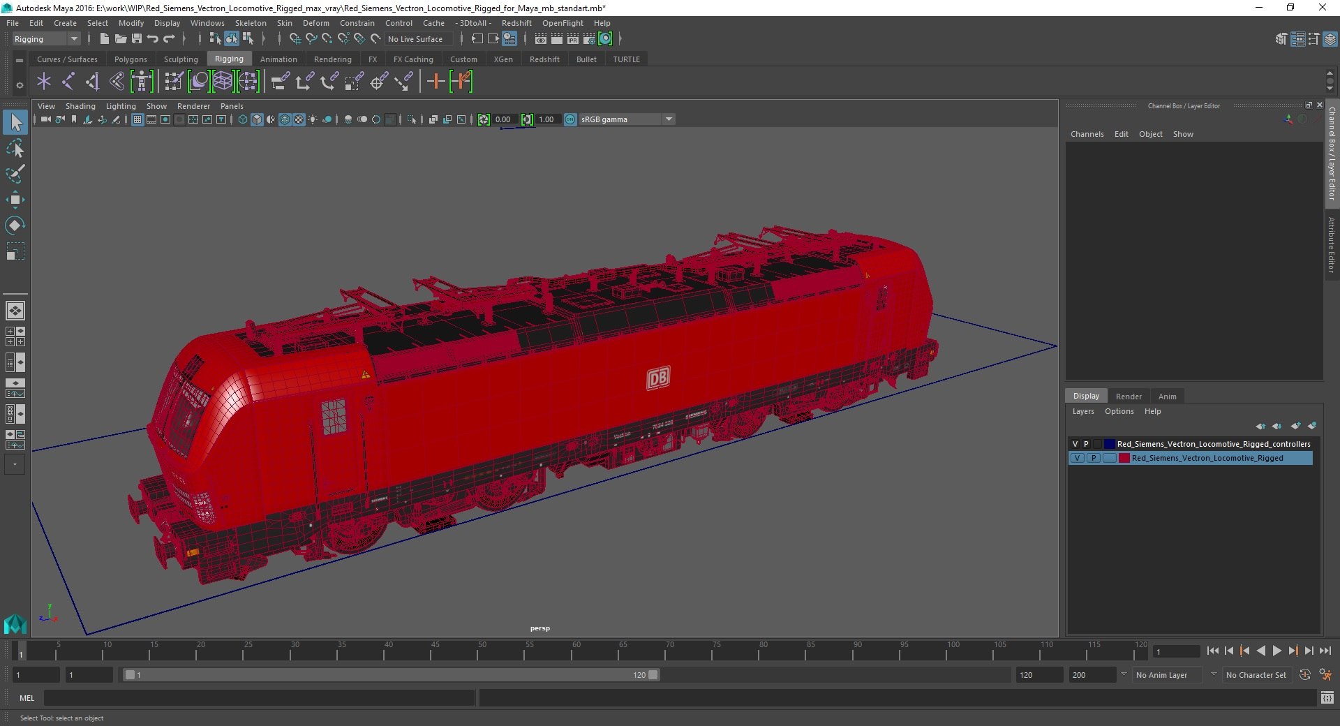 3D Red Siemens Vectron Locomotive Rigged for Maya model - TurboSquid ...