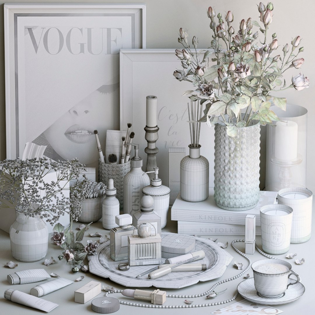 Decor cosmetics 3D model - TurboSquid 1410877