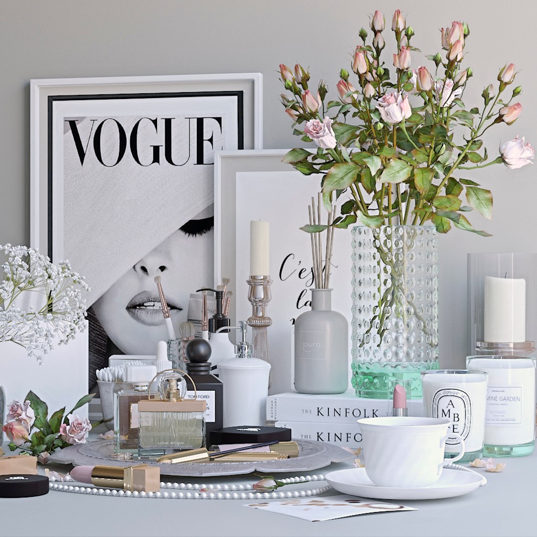 Decor cosmetics 3D model - TurboSquid 1410877