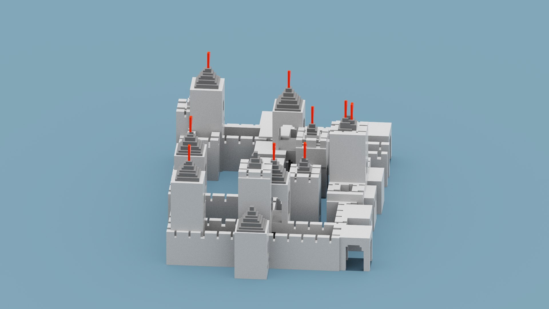 3D Model Voxel Castle - TurboSquid 1956651