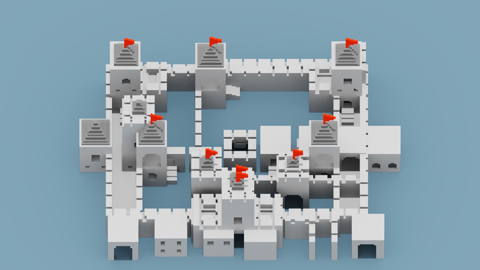 3D Model Voxel Castle - TurboSquid 1956651