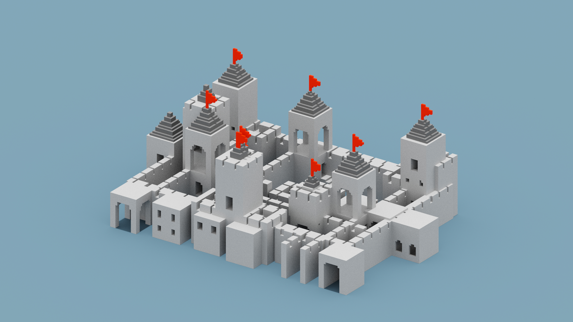 3D Model Voxel Castle - TurboSquid 1956651