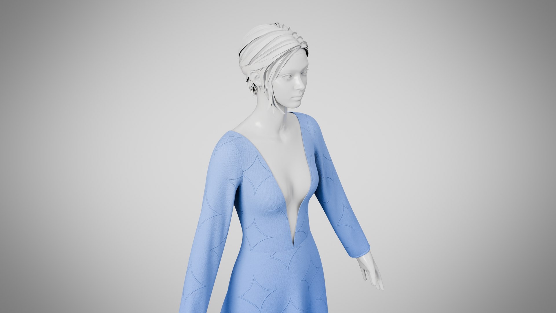 Dress 35 Little Boy Blue With Design Model - TurboSquid 2519200