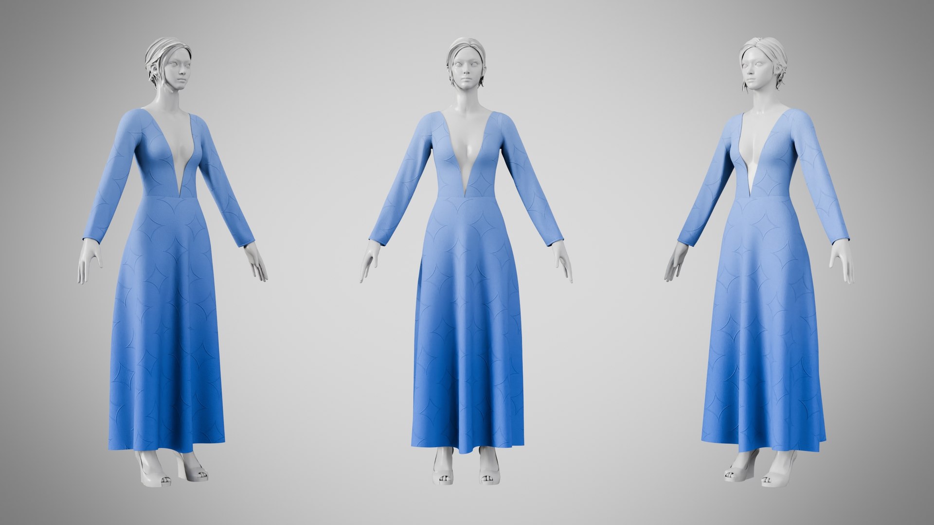 Dress 35 Little Boy Blue With Design Model - TurboSquid 2519200