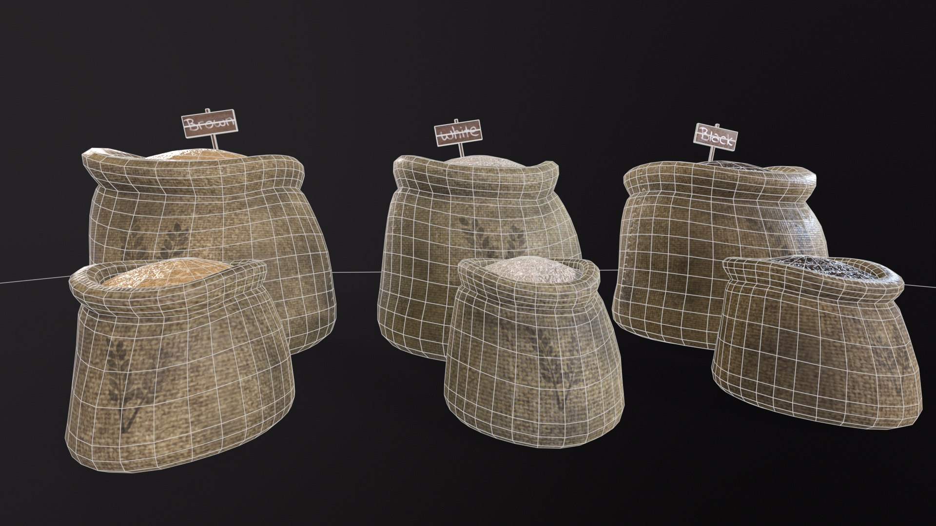 Rice Sacks 3D model - TurboSquid 2175684