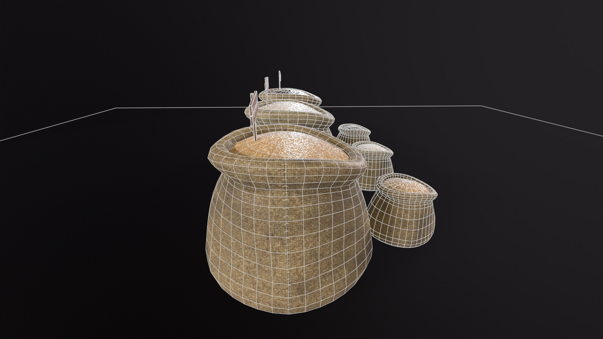 Rice Sacks 3D model - TurboSquid 2175684