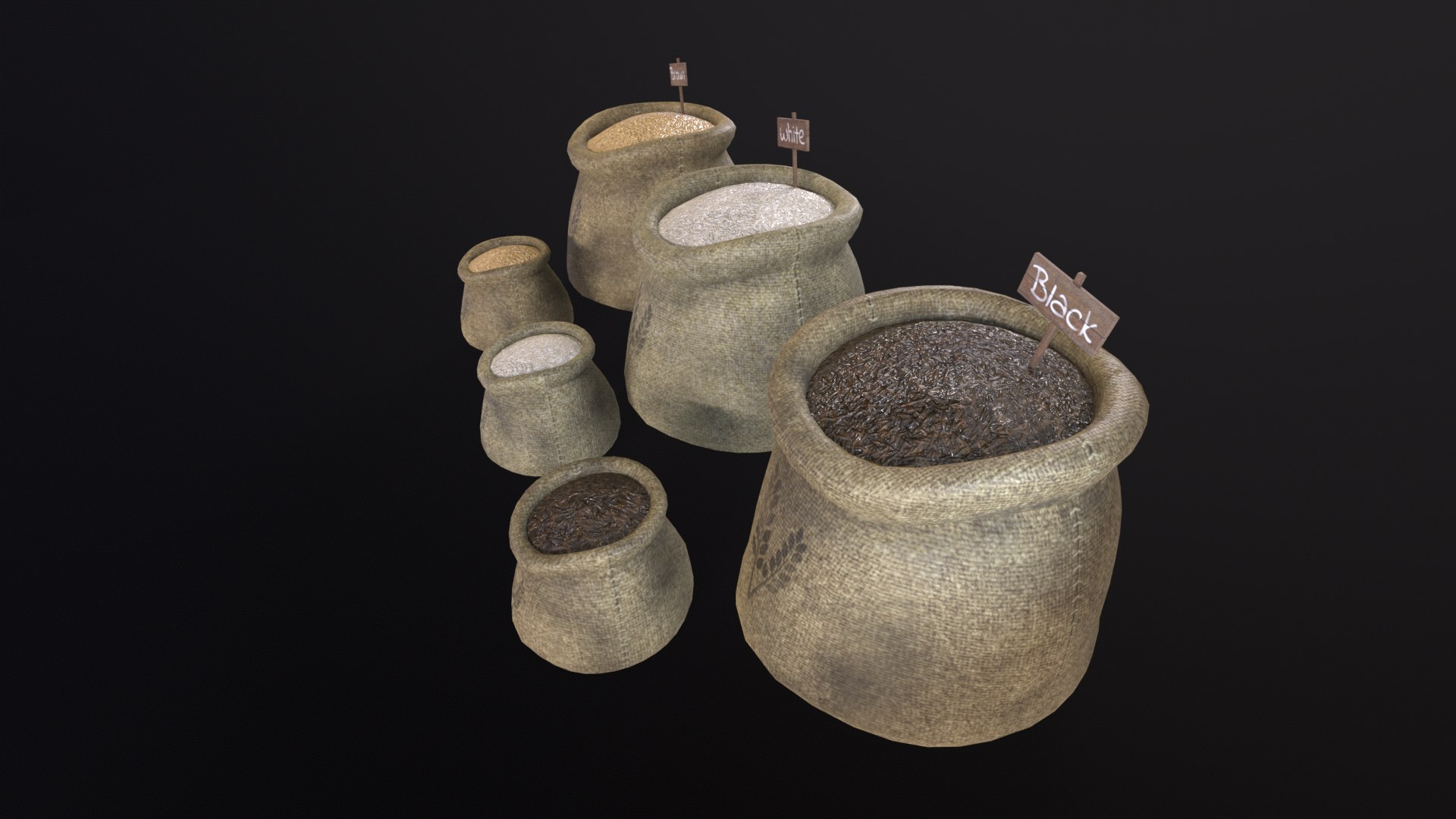 Rice Sacks 3D model - TurboSquid 2175684