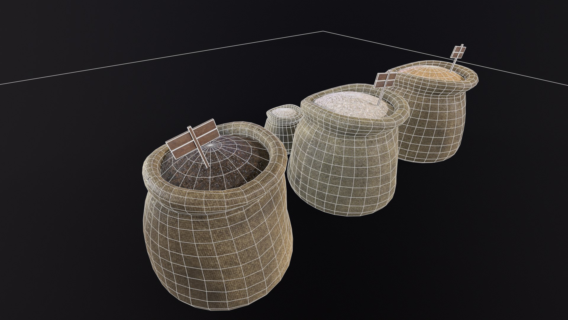 Rice Sacks 3D model - TurboSquid 2175684