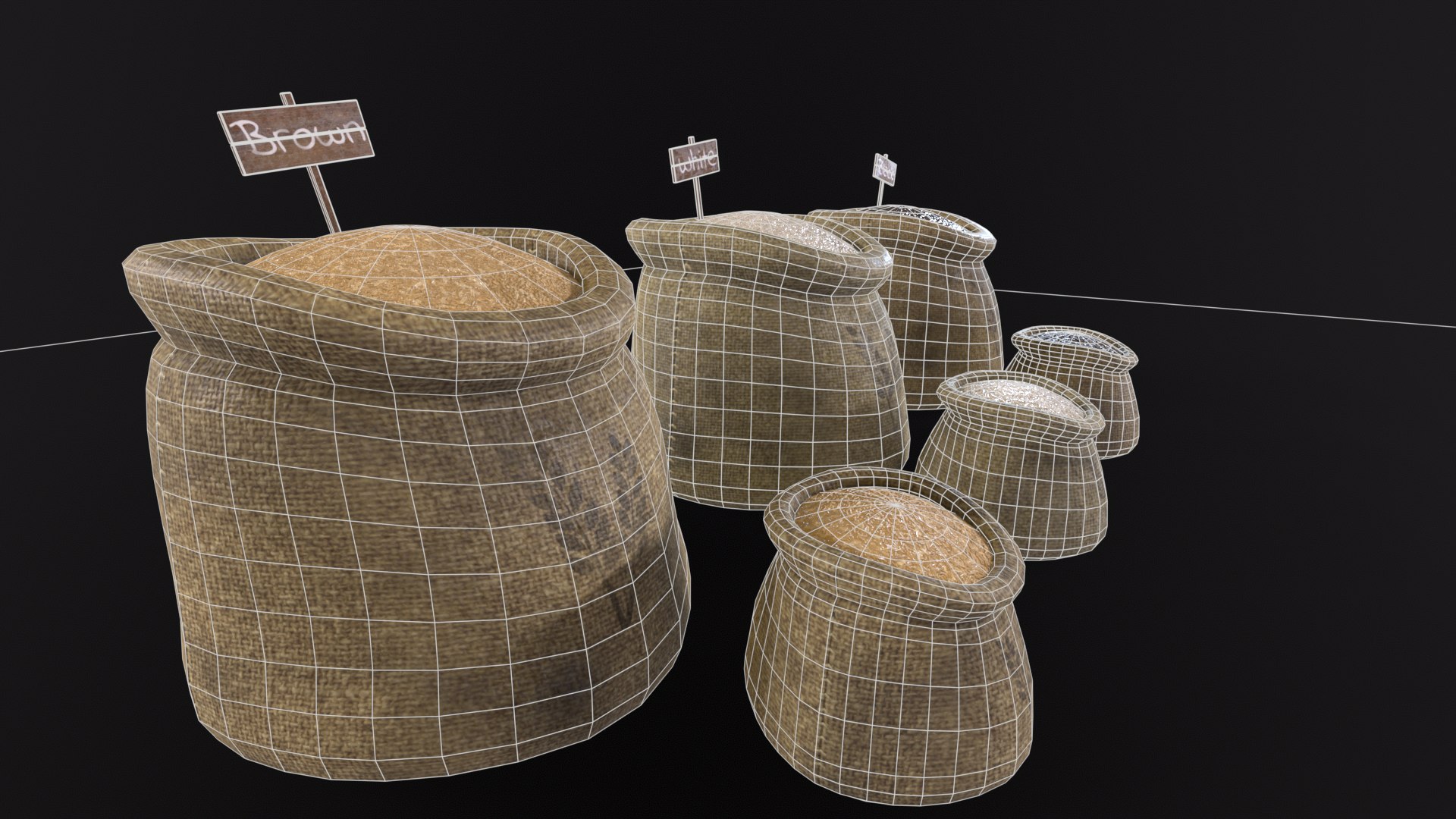 Rice Sacks 3D model - TurboSquid 2175684