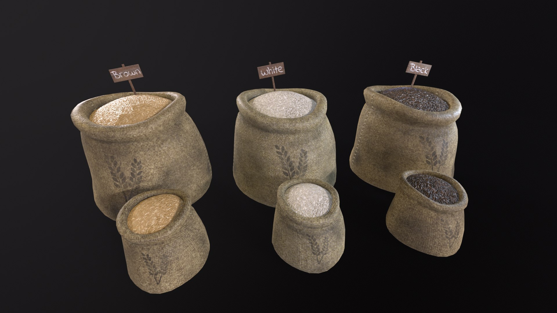 Rice Sacks 3D model - TurboSquid 2175684