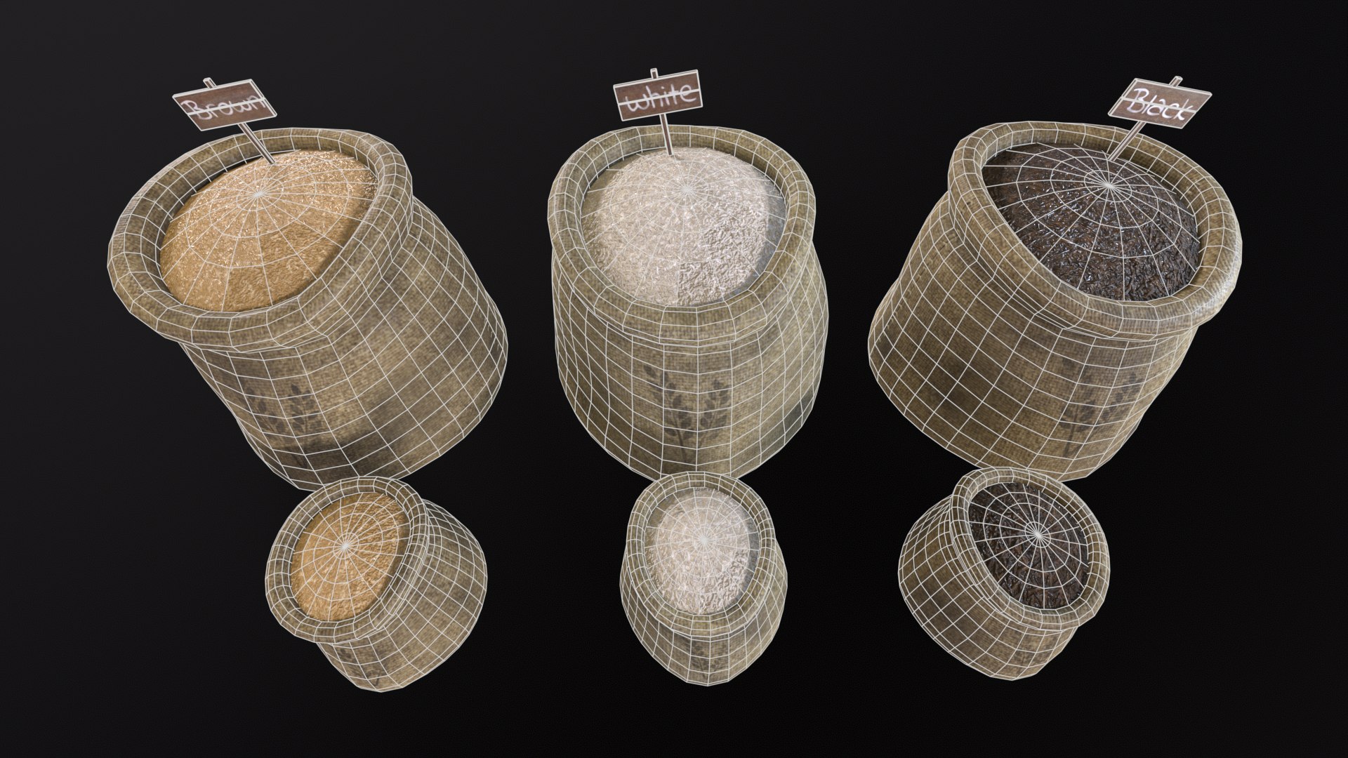 Rice Sacks 3D model - TurboSquid 2175684