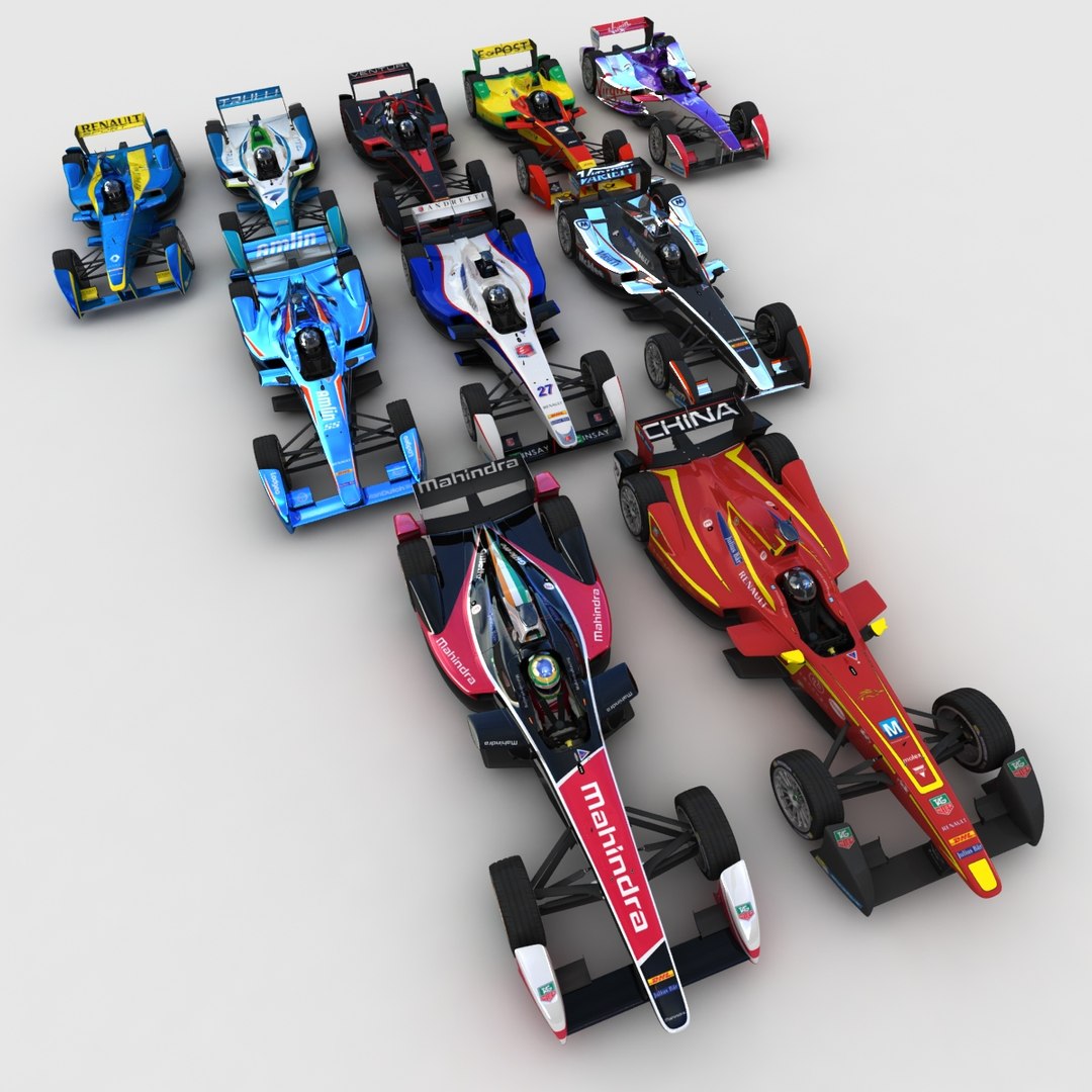 3d model 2014 formula e race cars
