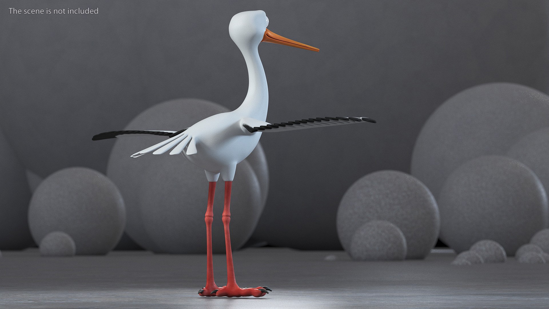 Cartoon Stork Rigged For Maya 3D Model - TurboSquid 2118320